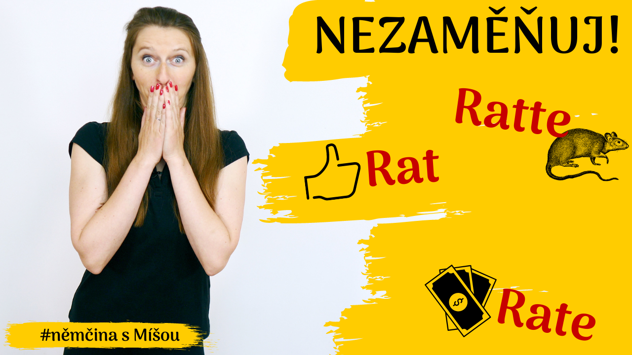 Rat, Rate, Ratte - typické chyby v němčině